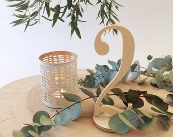 Wood table numbers | Etsy