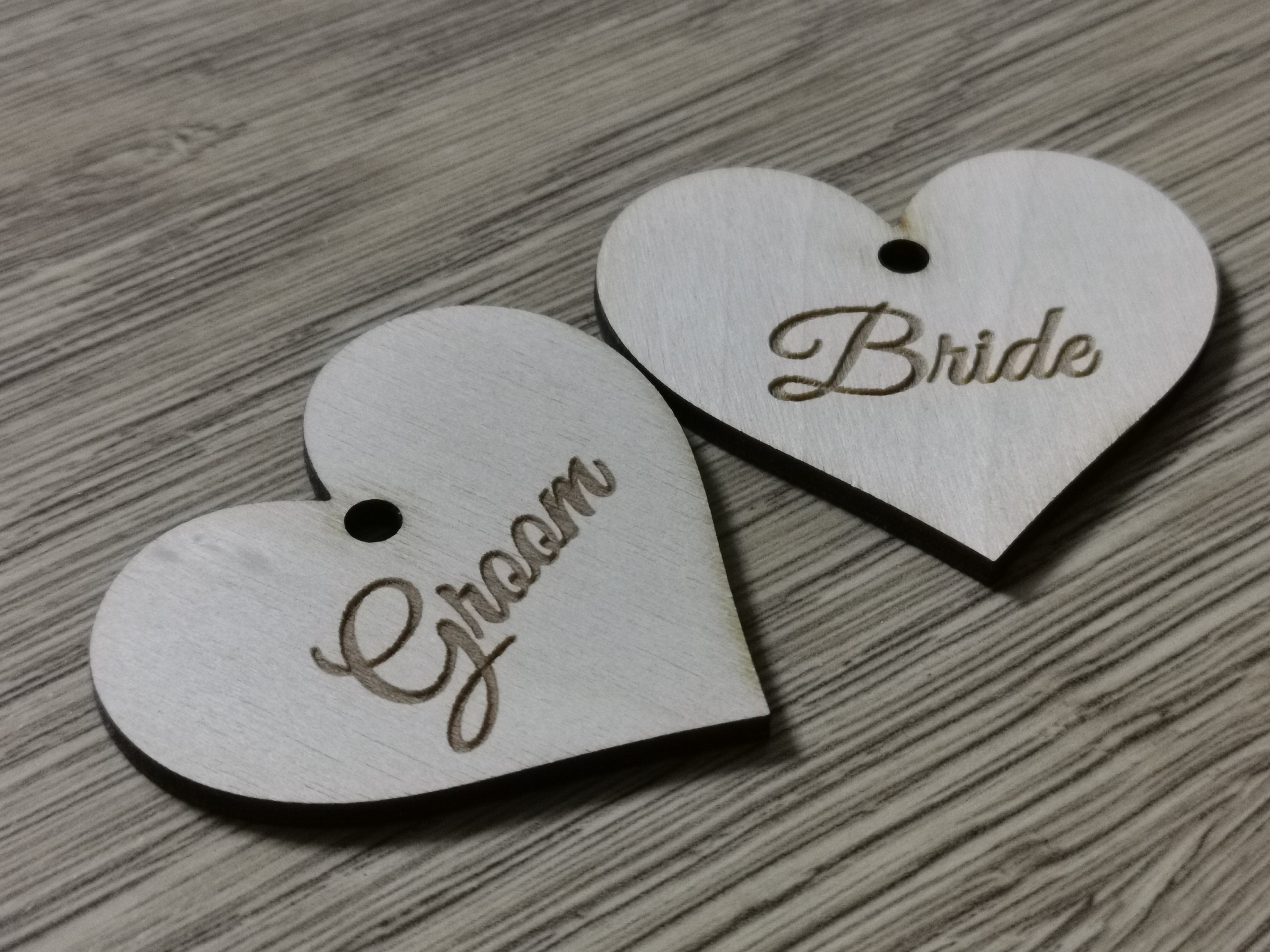 Personalized Wooden Heart Place Cards Wedding Favors. Wedding | Etsy