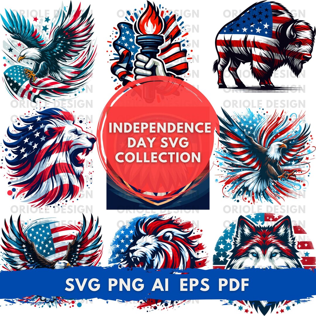 Independence Day SVG Bundle Collection, Patriotic SVG Collection, 4th ...