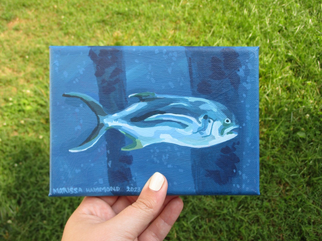 Bluefin Tuna Painting - Animal Art, Painting, Wall Art, Original Art - Etsy