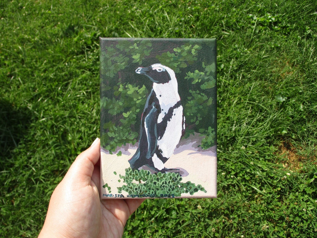 African Penguin Painting - Animal Art, Painting, Wall Art, Original Art ...