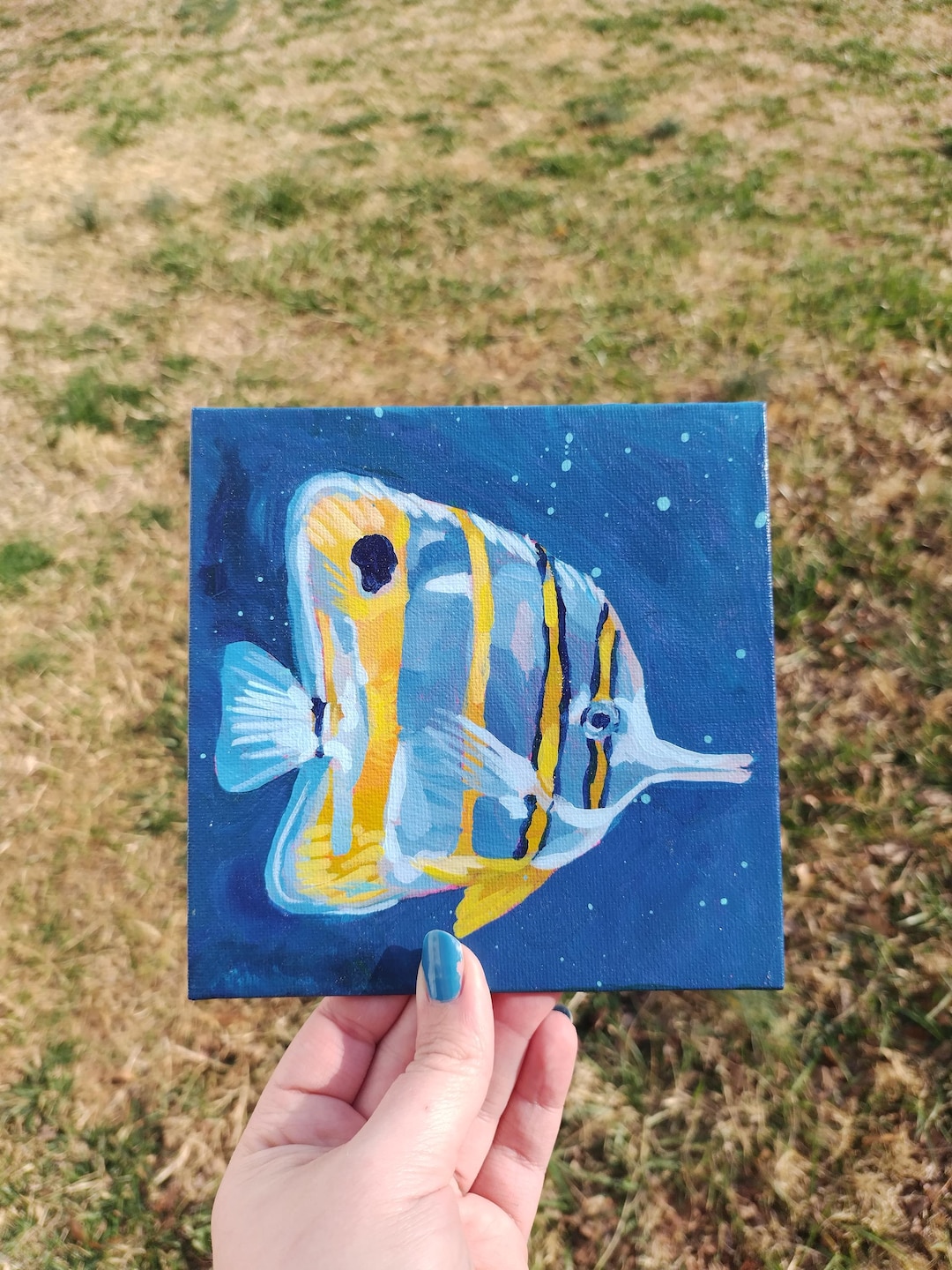 Angel Fish Study - Art, Painting, Wall Art, Original Art, Handmade ...