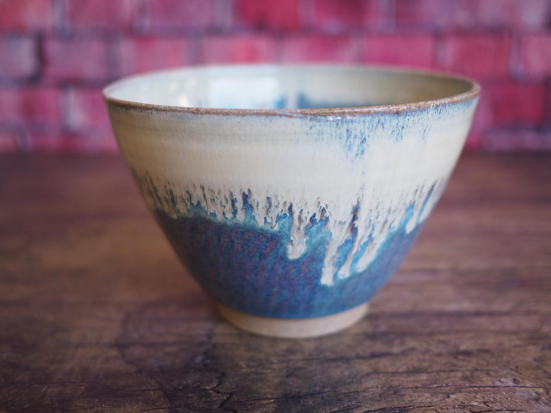 Noodle Bowl in Blue Drip - Etsy
