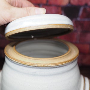 Rustic White Fermentation Crock 2.5 Quart With Weights Fermenting ...