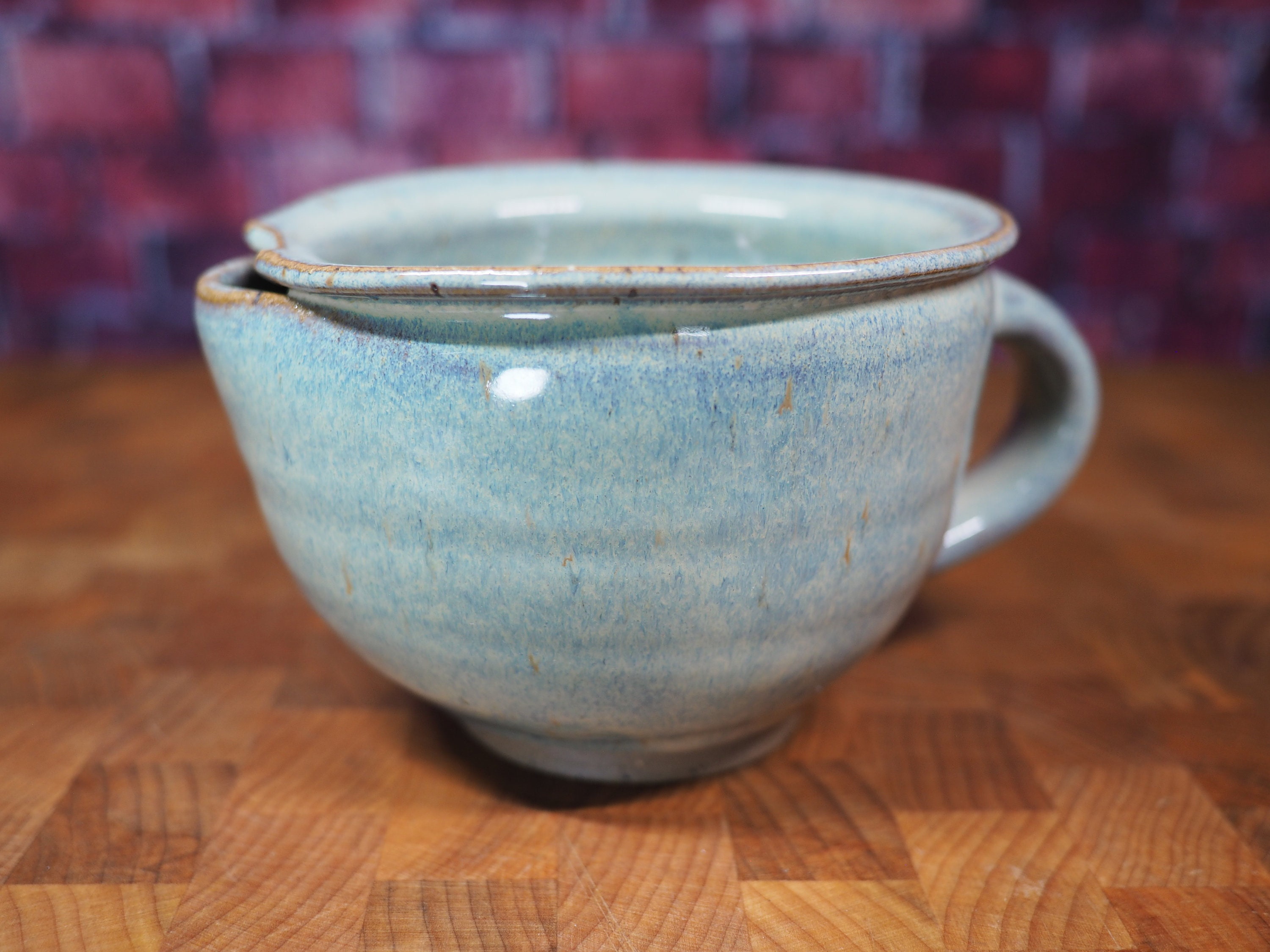 Satin Seafoam Shaving Scuttle Ceramic Shaving Scuttle - Etsy