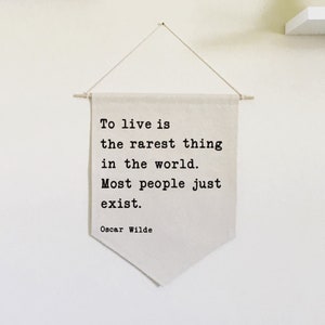 Canvas Banner Wall Hanging Literary Quote Oscar Wilde - Etsy