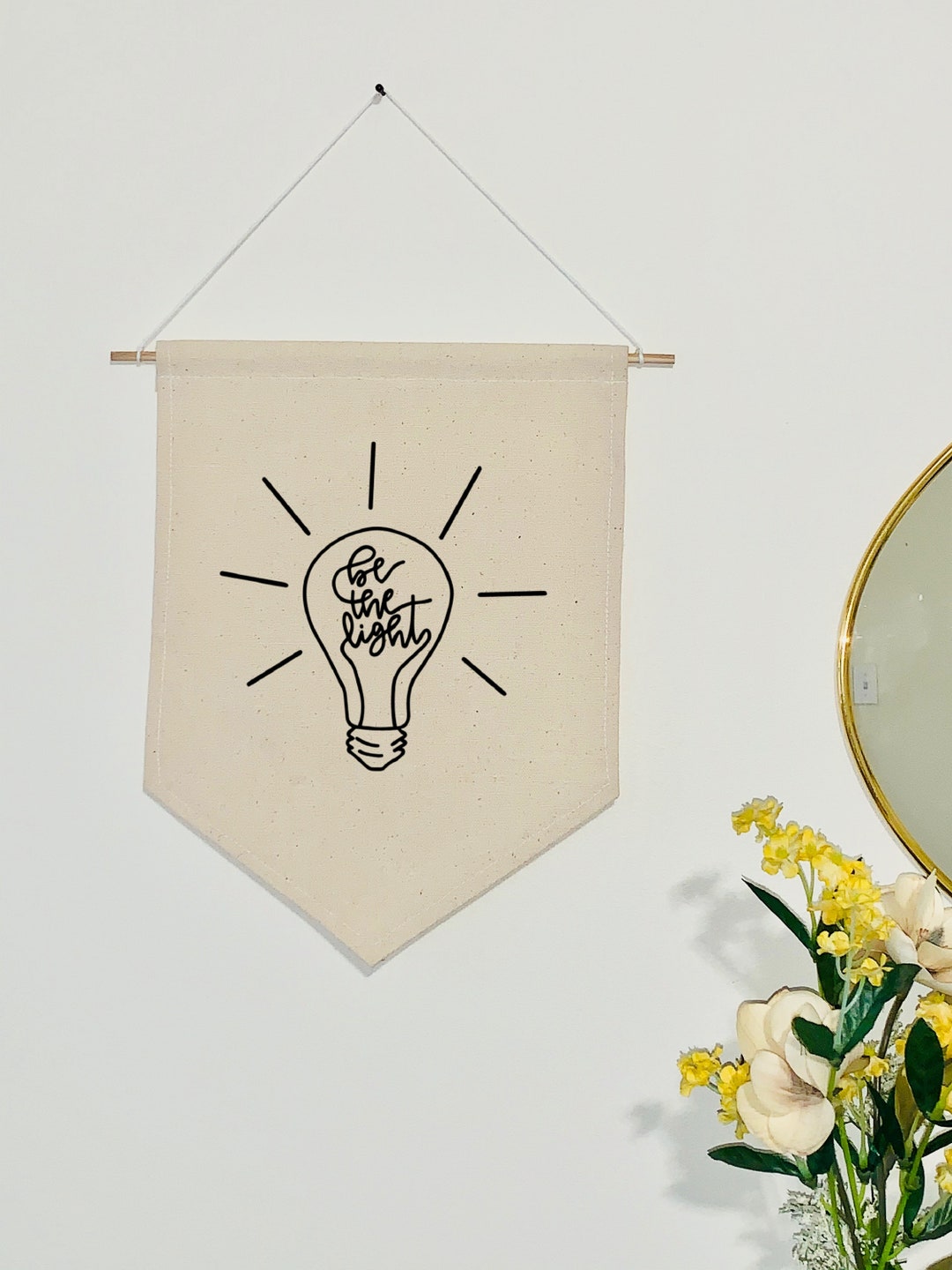 Canvas Banner Wall Hanging Be the Light - Etsy