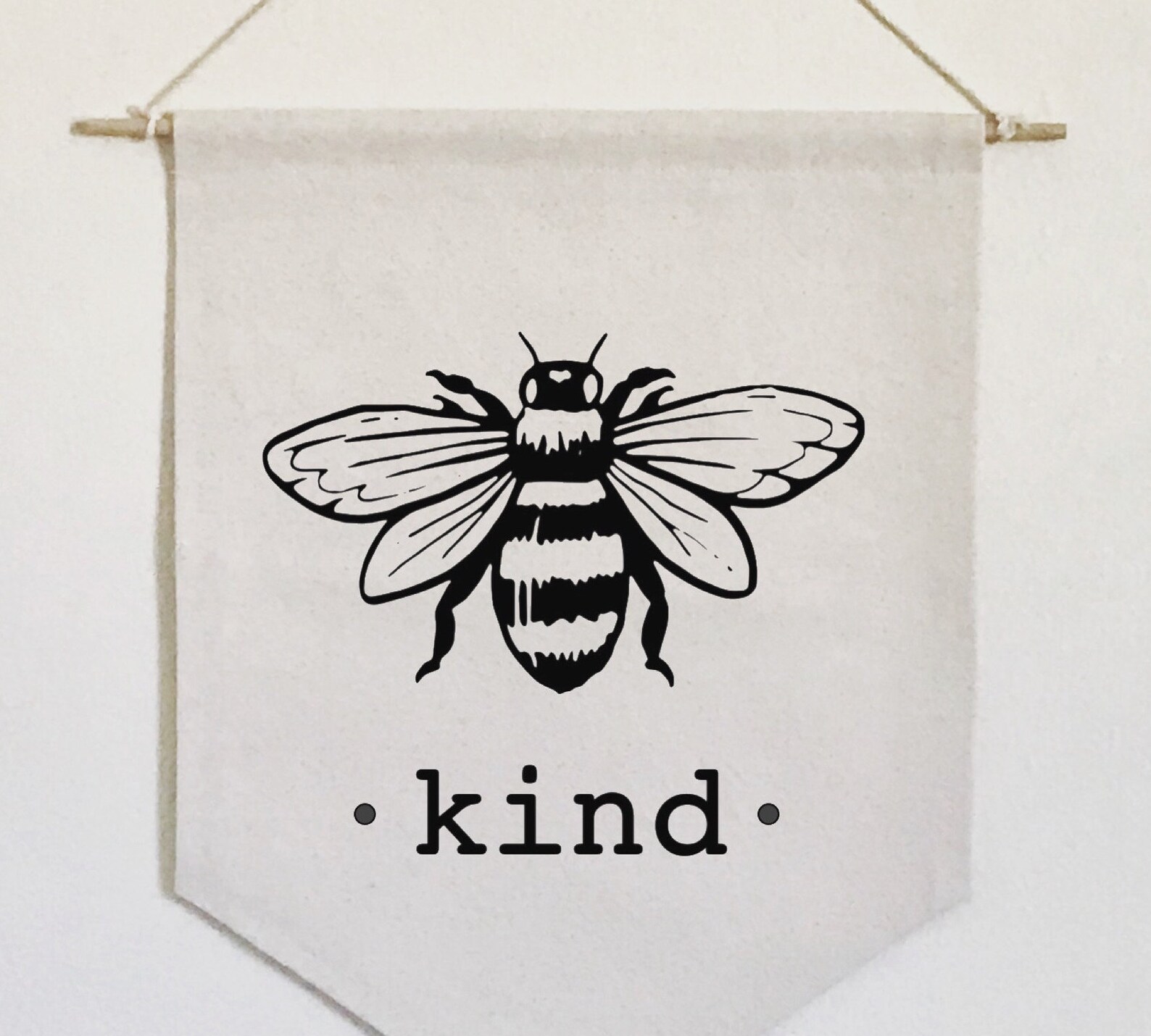 Canvas Banner Wall Hanging Bee Kind - Etsy