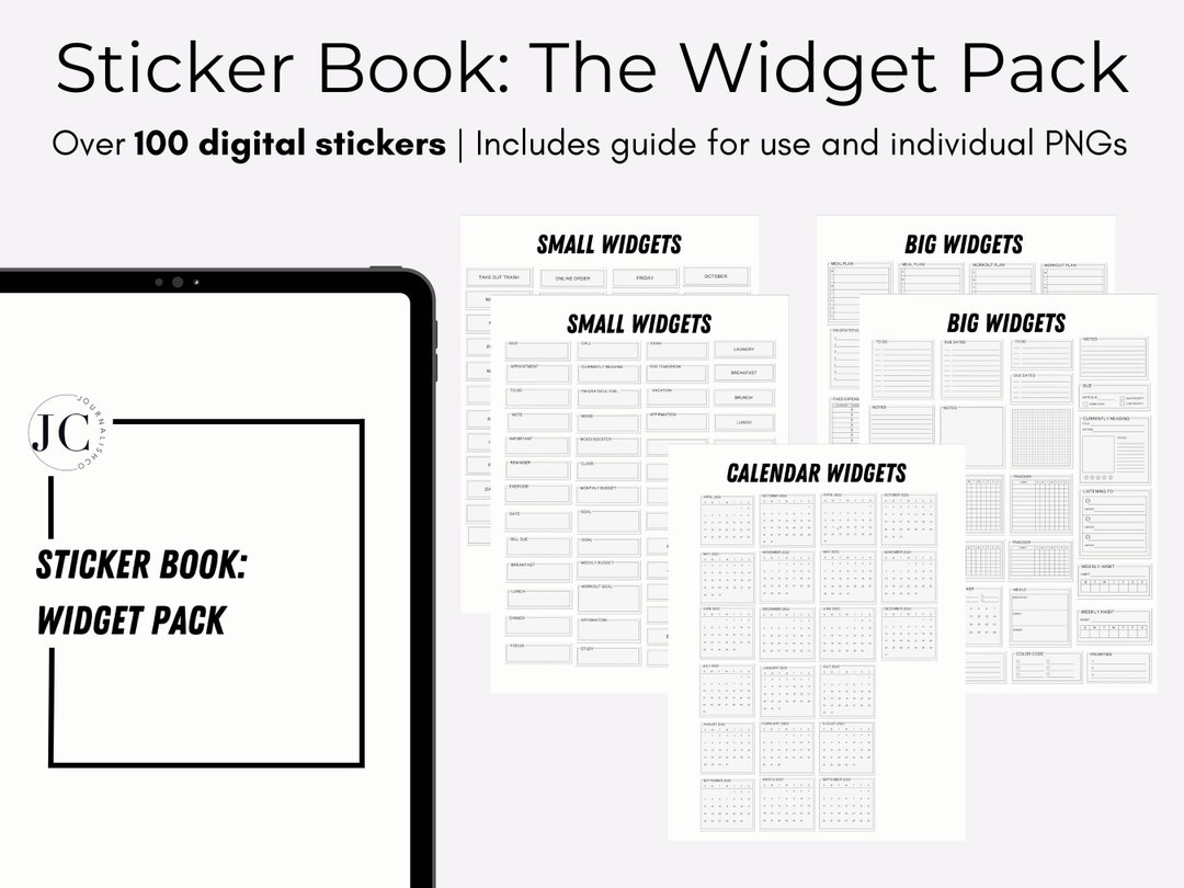 Widget Sticker Book, Digital Stickers, Goodnotes Stickers, Digital ...