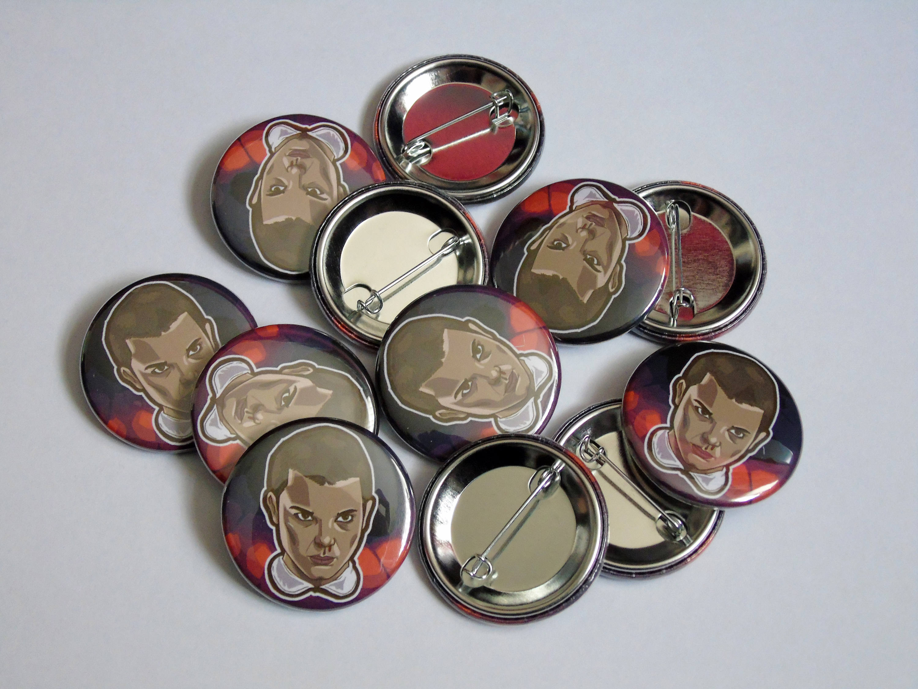 Stranger Things Eleven 38mm Button Badge - Etsy