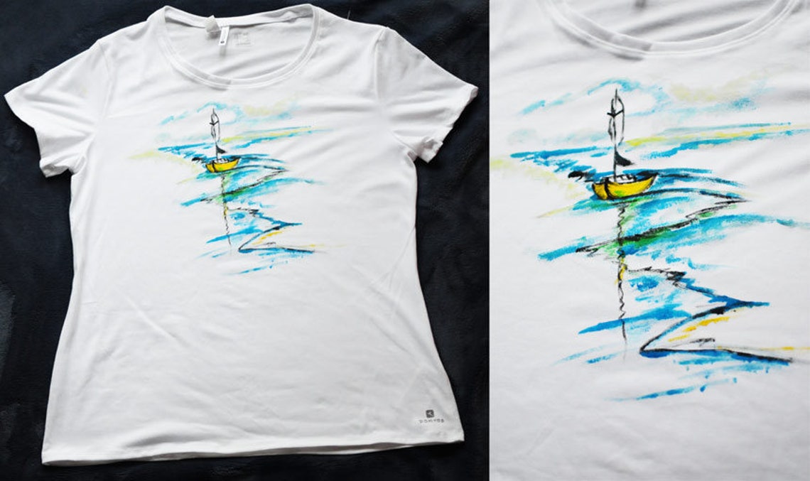 CUSTOM Order Hand Painted T- Shirt Personalised- Hand-painted Clothing ...