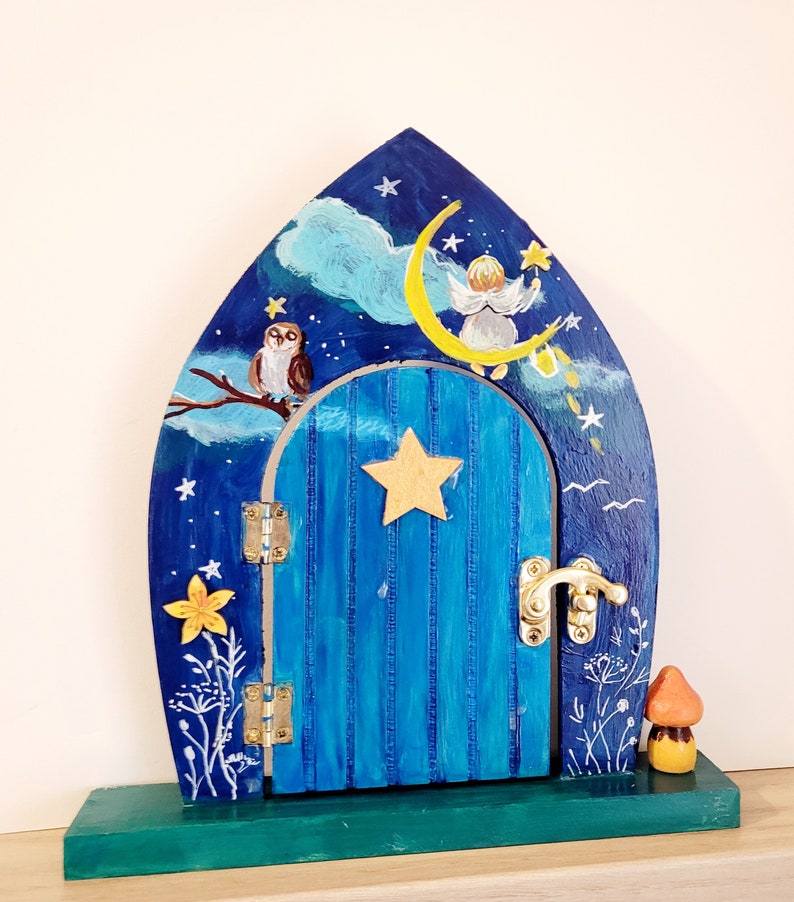 Wooden Fairy Door, Wooden Original Painted Personalised Gift for Her ...