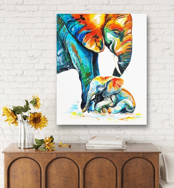 Elefant Acrylbild