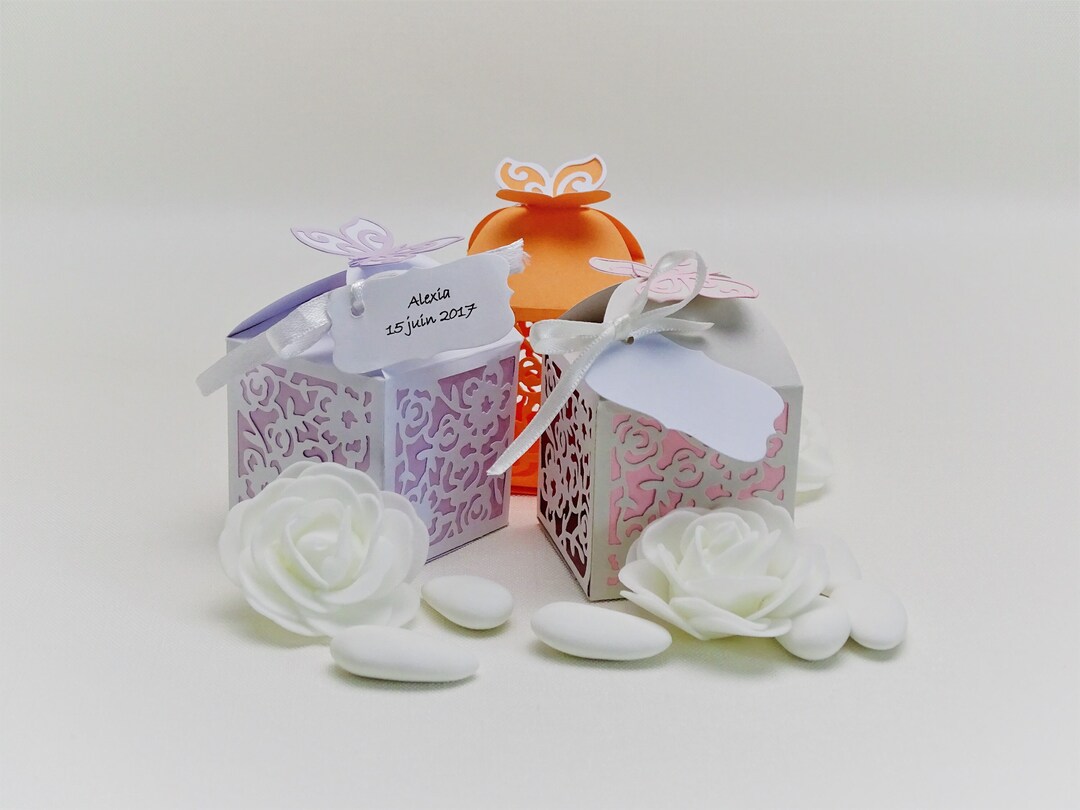 Butterfly Dragee Boxes Birth Baptism or Wedding Dragees - Etsy