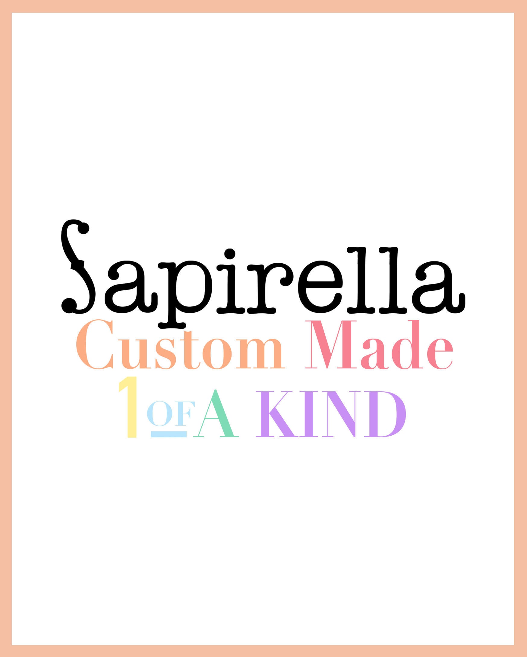 Sapirella Custom Made Order, One of A Kind - Etsy