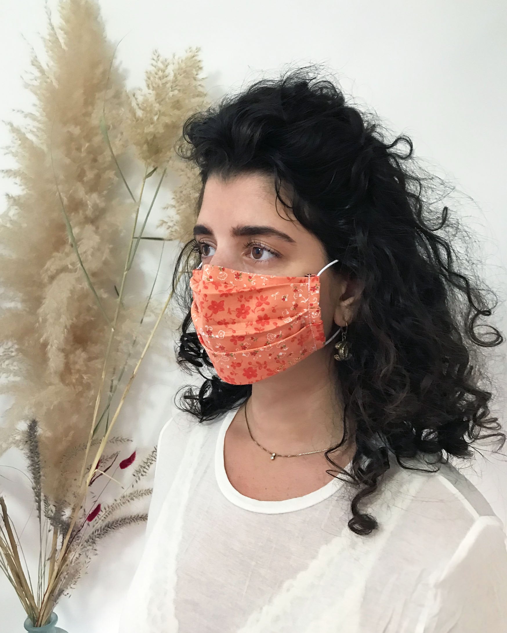 Green Cotton Mask Women Adult Mask Travel Mask 100% Organic - Etsy