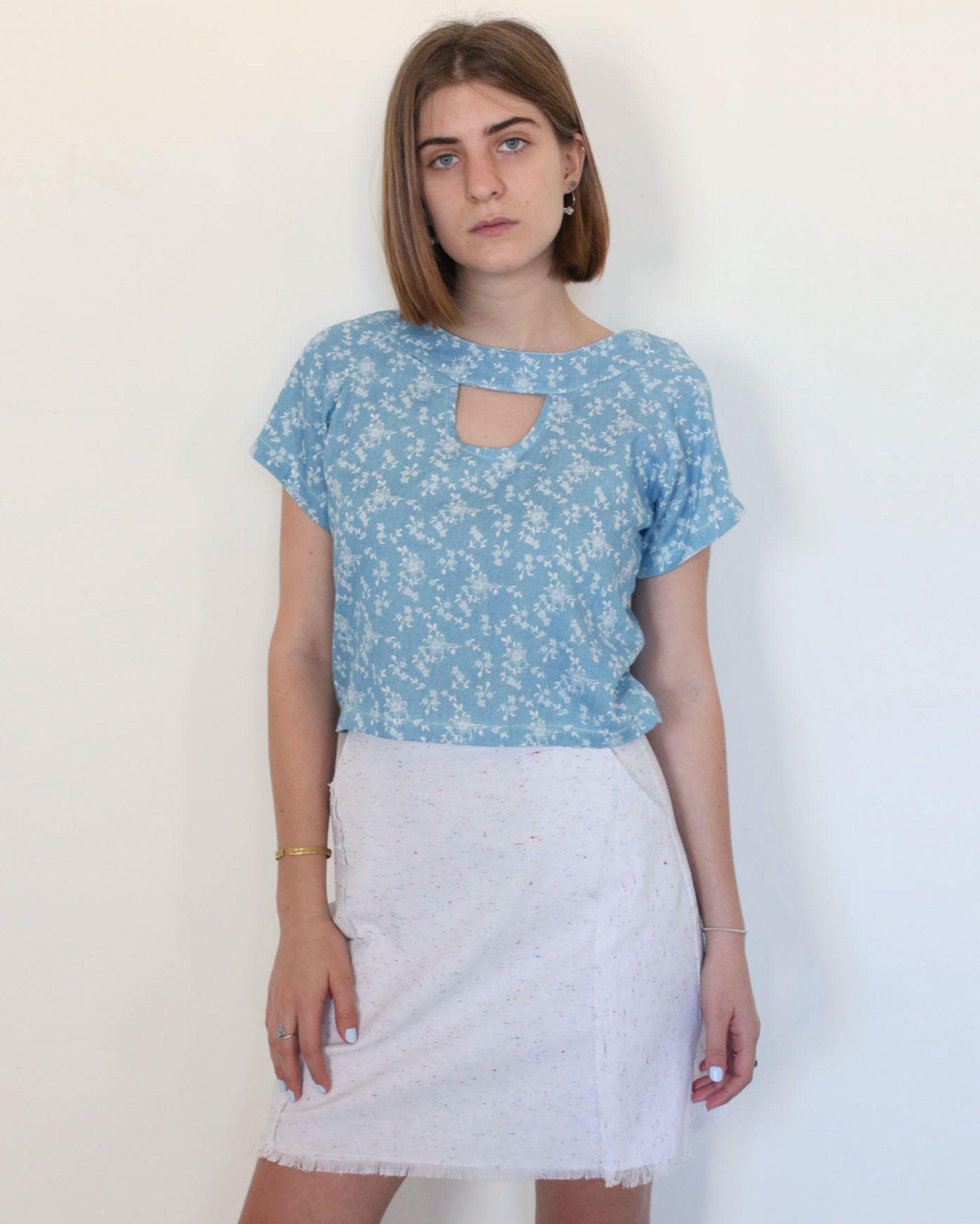 Embroidered Sheer Cotton Top Cut Out Shirt Festival Top | Etsy