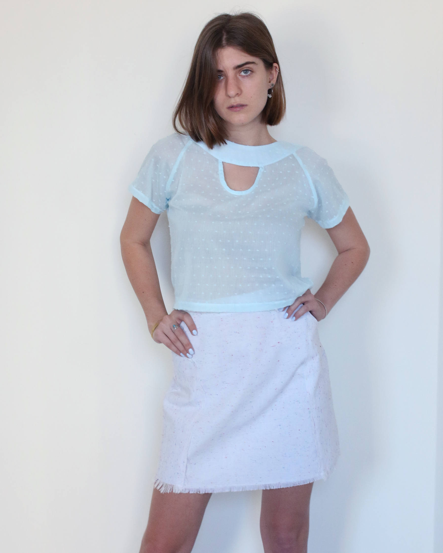 Embroidered Sheer Cotton Top Cut Out Shirt Festival Top | Etsy