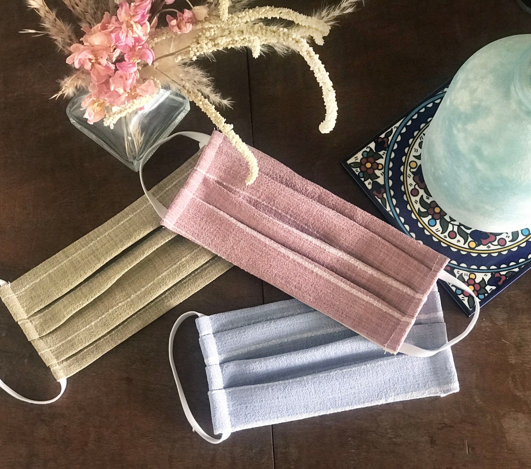 Fabric Face Mask Bundle, 3 Pack Face Masks, 100% Organic Linen Face ...
