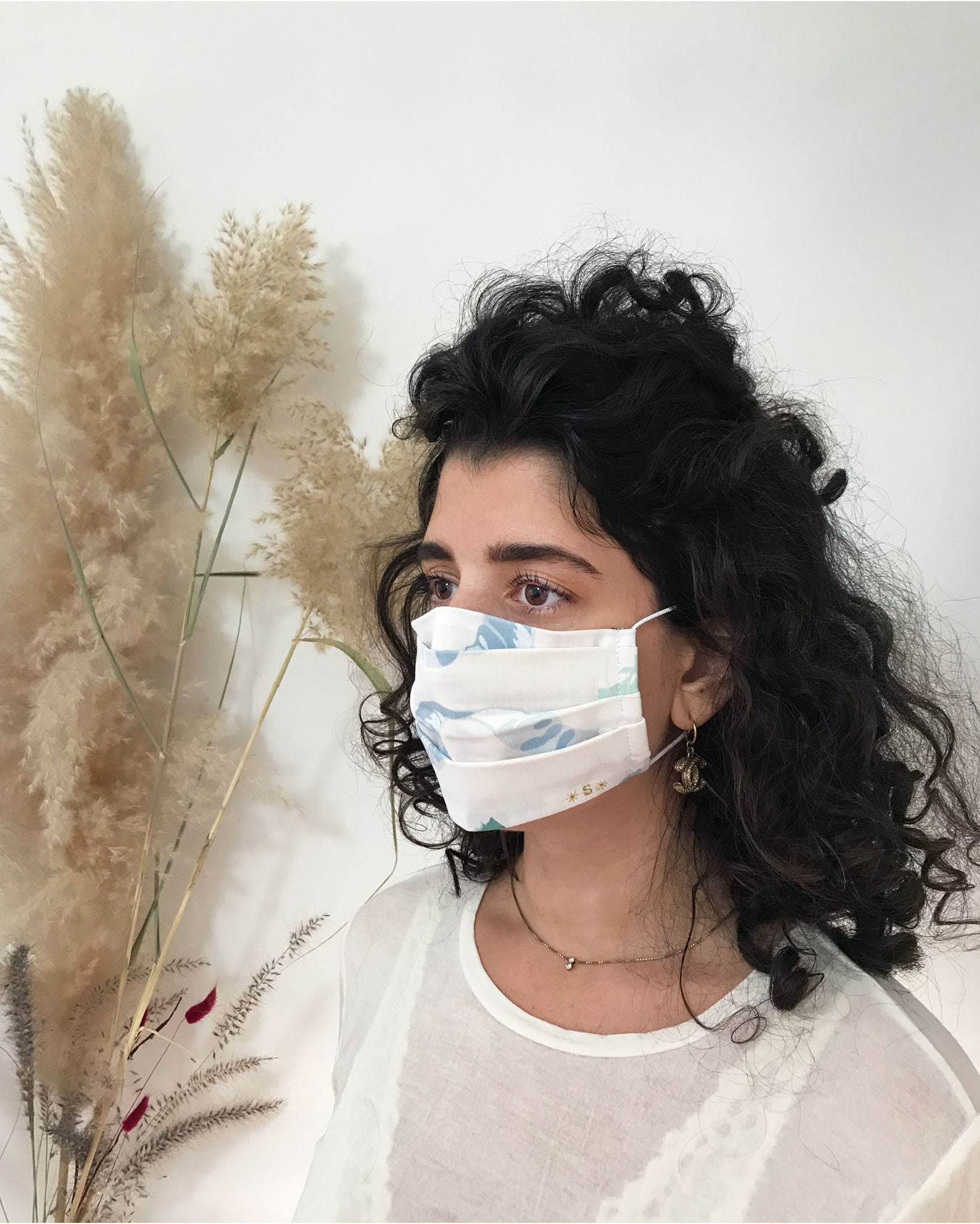 Green Cotton Mask Women Adult Mask Travel Mask 100% Organic - Etsy