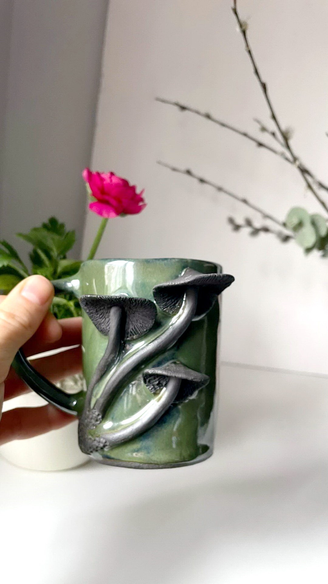 Ceramic Mushroom Forest Coffee Tea Mug.handmade Ceramic Dishes - Etsy
