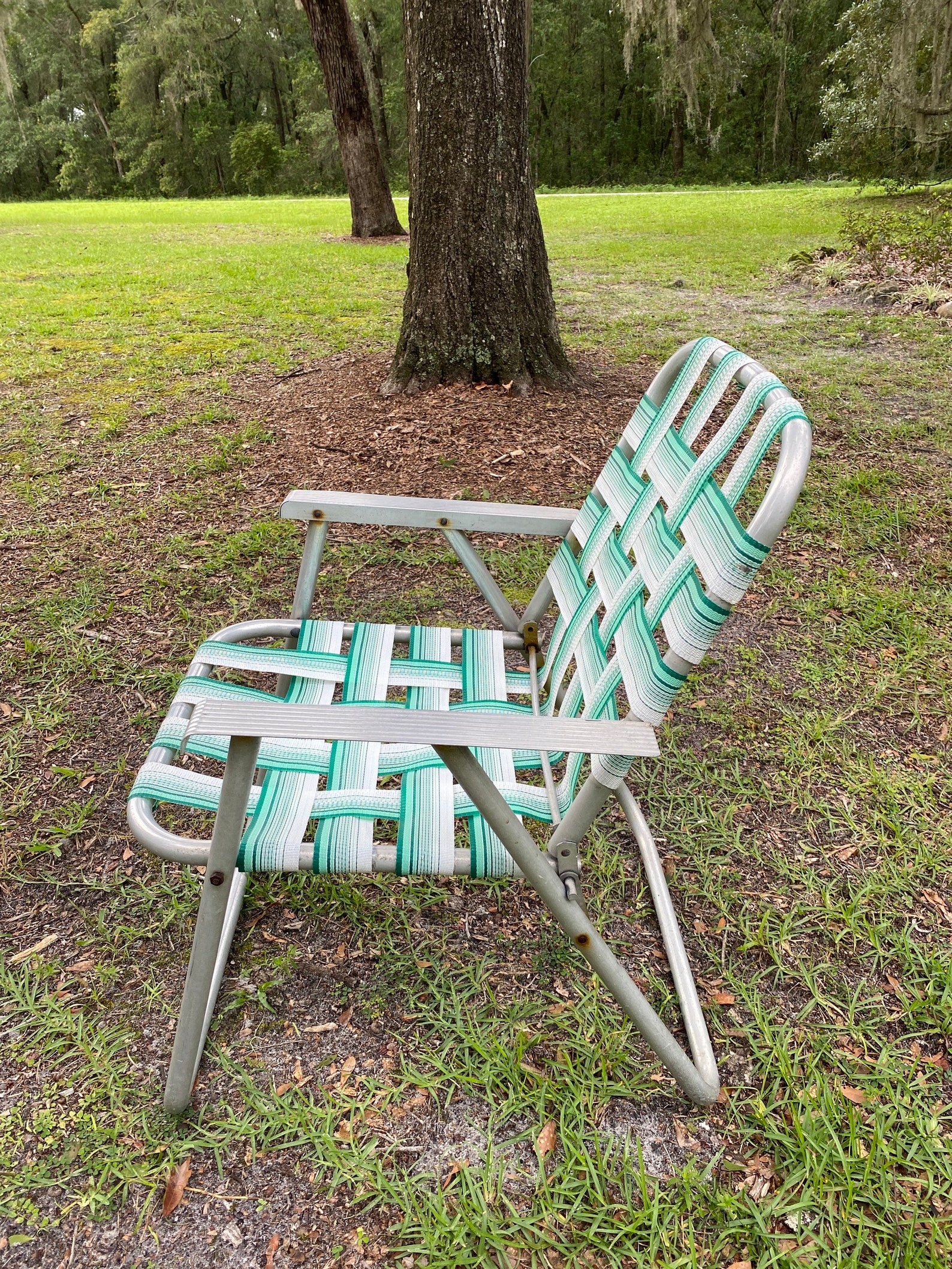 Lawn Chair Aluminum Webbed Folding Outdoor Woven Lawn Beach - Etsy