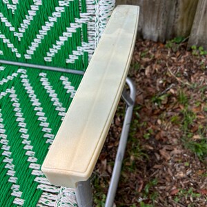 Macrame Green Rocking Lawn Chair Aluminum Folding Backyard Entertaining ...