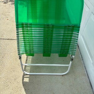 Vintage Tri Fold Green Jelly Vinyl Tube Pool Deck Patio Lawn Chaise ...
