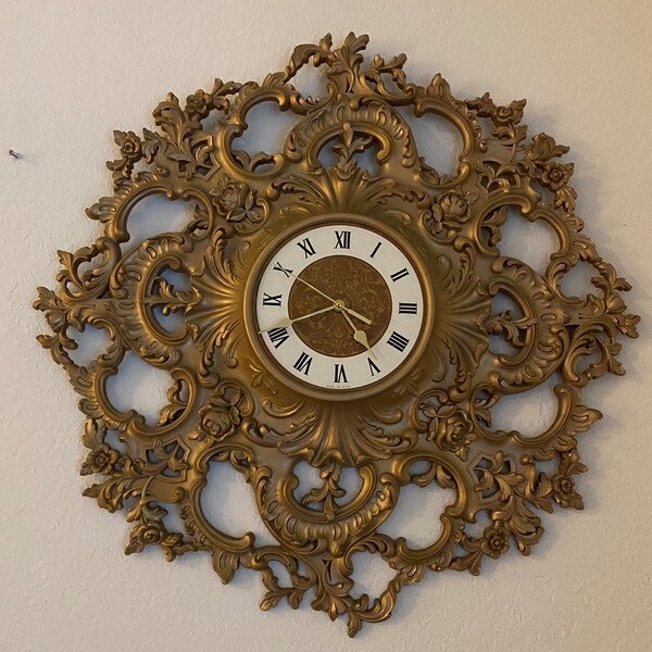 Ornate Wall Clock - Etsy