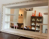 White Gold Mirrored Shadow Box Hanging Wall Shelf 46.5 X - Etsy