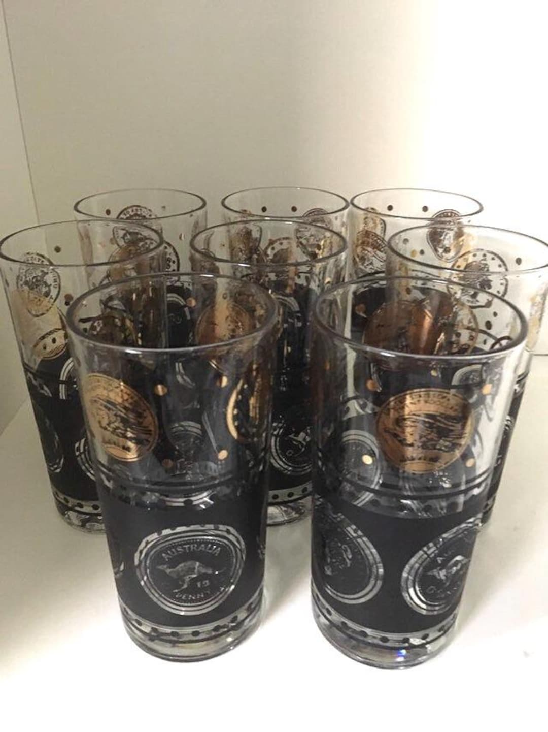 World Coin Tumblers Set of Eight 12 Ounce - Etsy