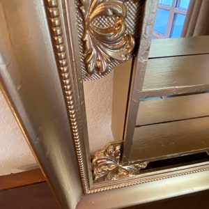 Gold Mirrored Shadow Box Hanging Turner Wall Shelf 34” X 26” Multilevel ...