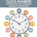 Clock Numbers Homeschool Classroom Clock, Boho Wall Art, Instant ...