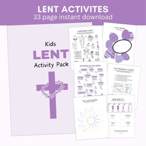 Kids Lent Activities Classroom Resources Worksheets Games Sunday School ...