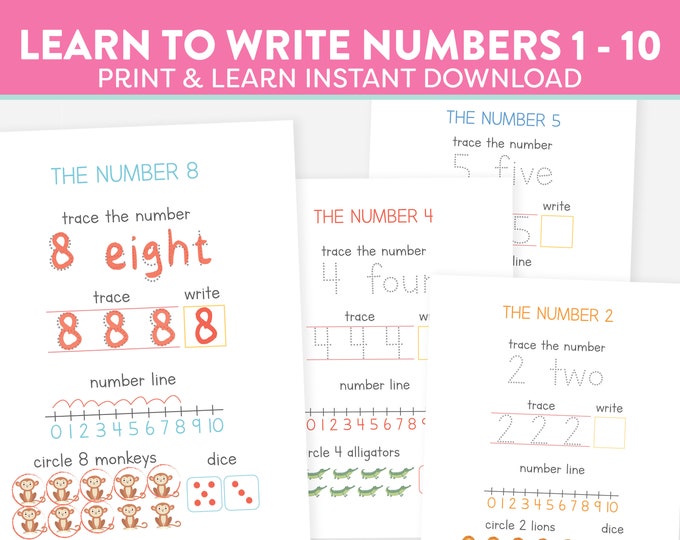 Clock Numbers Homeschool Classroom Clock Boho Wall Art - Etsy