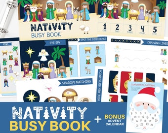 Christmas Busy Book Printable Homeschool Xmas Busy Book for - Etsy