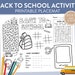 Back to School Instant Download Printable Activity Sheet Students First ...