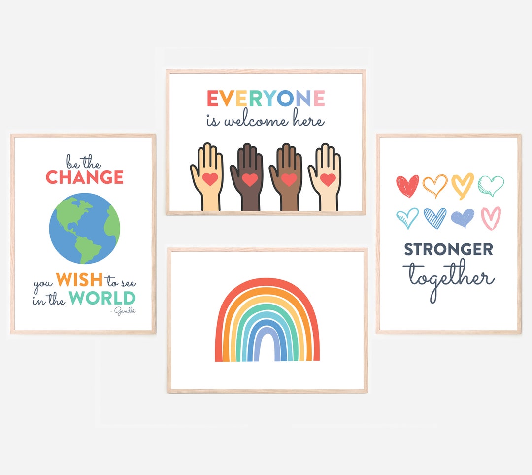 Inclusive Classroom Poster Diversity Human Equality Inclusiveness Kids ...