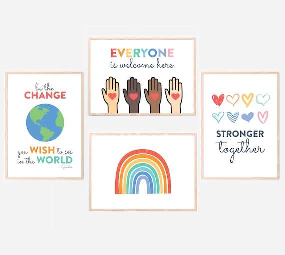 Inclusive Classroom Poster Diversity Human Equality | Etsy Australia