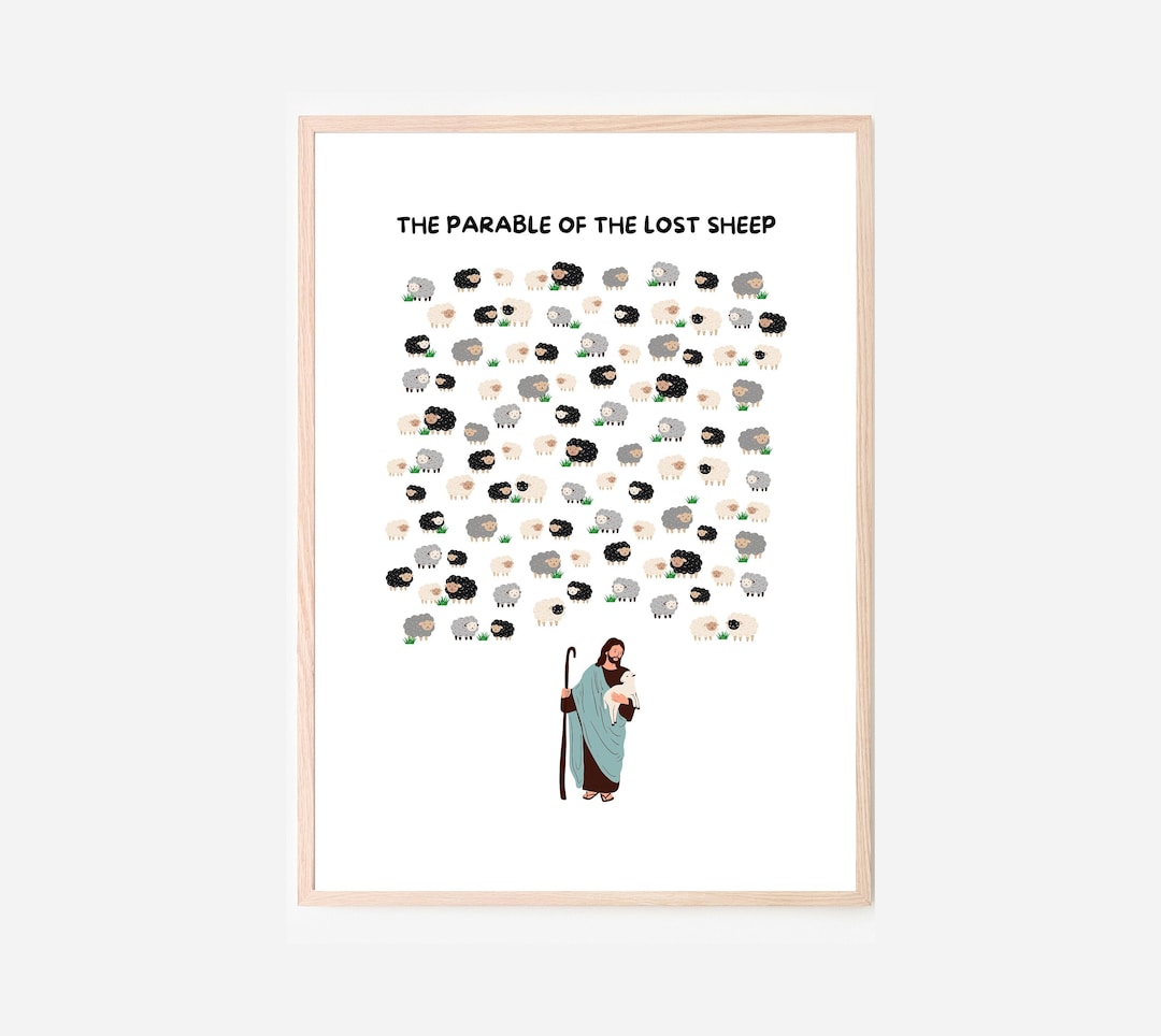 Parable of the Lost Sheep Jesus Leaves the 99 Sheep Kids Scripture ...