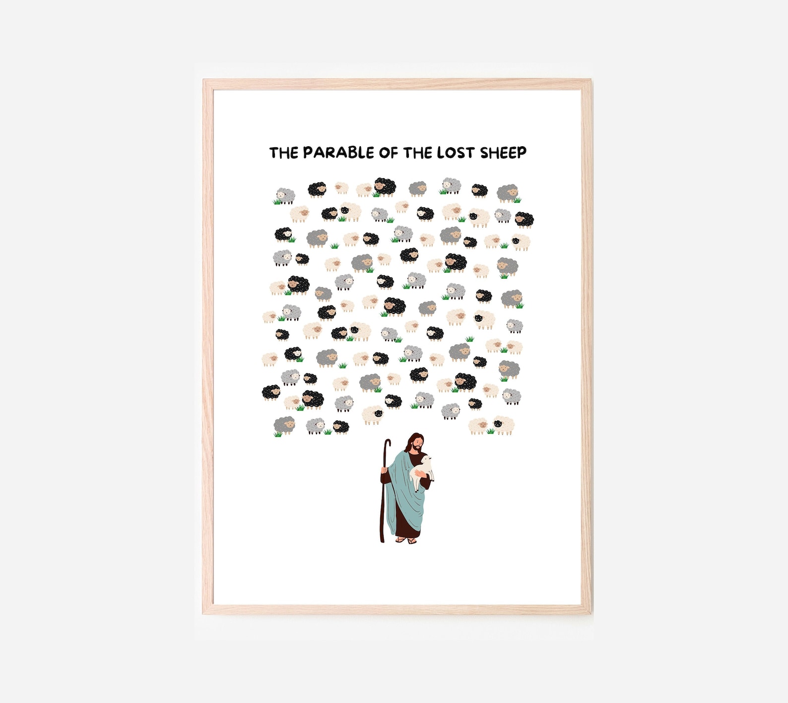 Parable of the Lost Sheep Jesus Leaves the 99 Sheep Kids Scripture ...