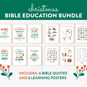 Christmas Story Nativity Activity Bible Verse Bundle Poster Church ...