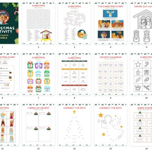 Christmas Story Nativity Activity Bible Verse Bundle Poster Church ...