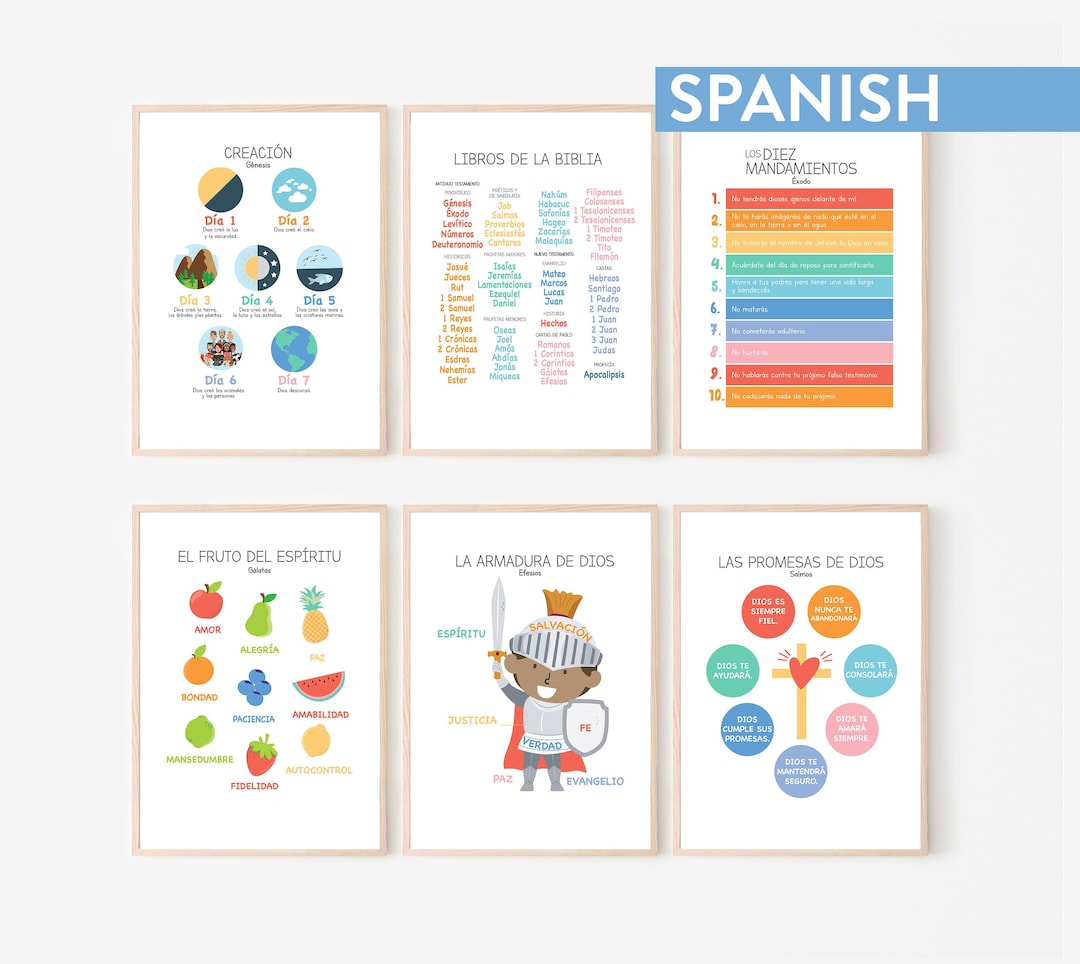 Spanish Biblia Y Educación Books of the Bible Verse Ten Commandments ...