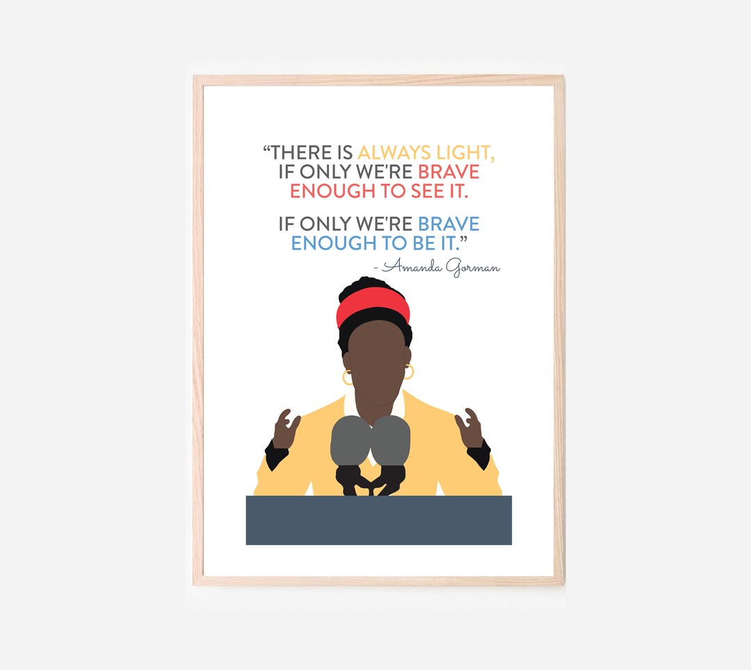 Amanda Gorman the Hill We Climb Kids Room Decor Educational Poster ...