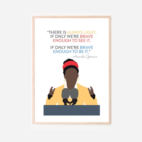 Amanda Gorman Quote Poster Inauguration 2021 Poem the Hill We - Etsy