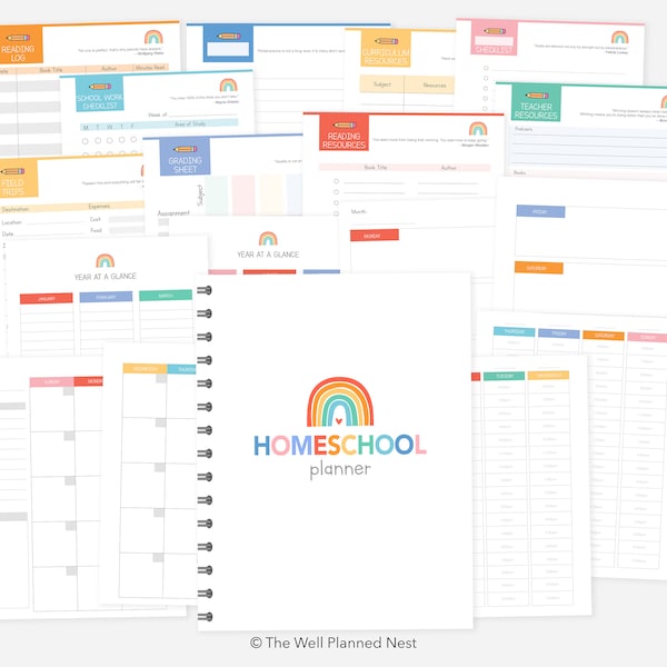 Homeschool Planner Printable - Etsy