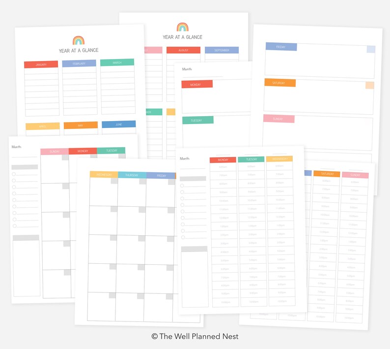 Homeschool Planner Printable Pre-school Montessori School Planner ...