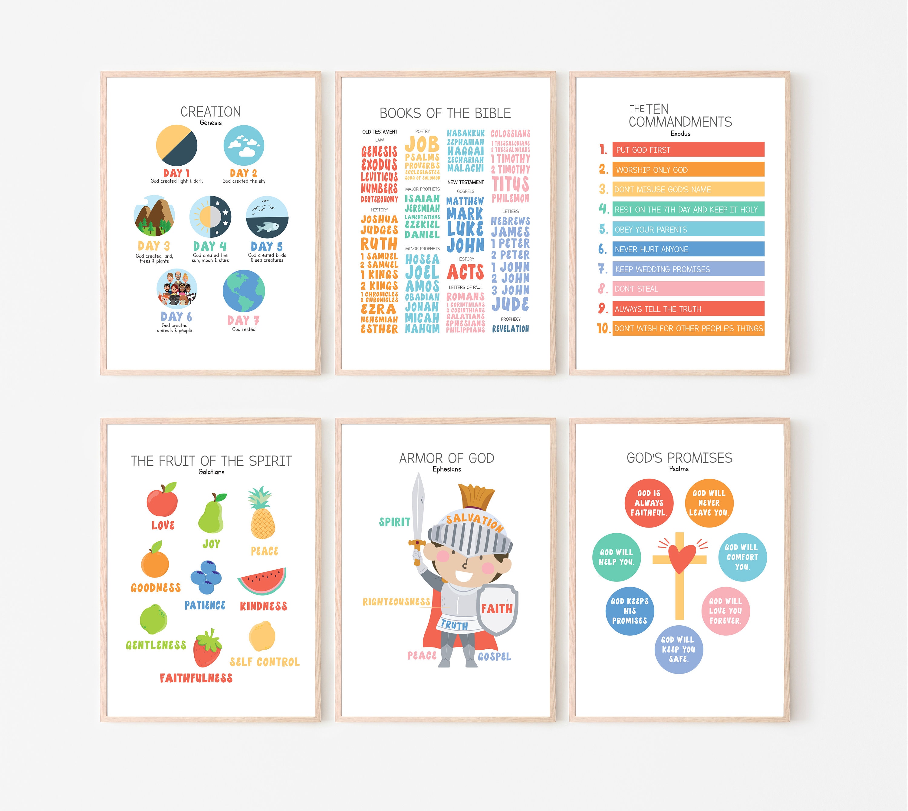 Ten Commandments For Kids Poster