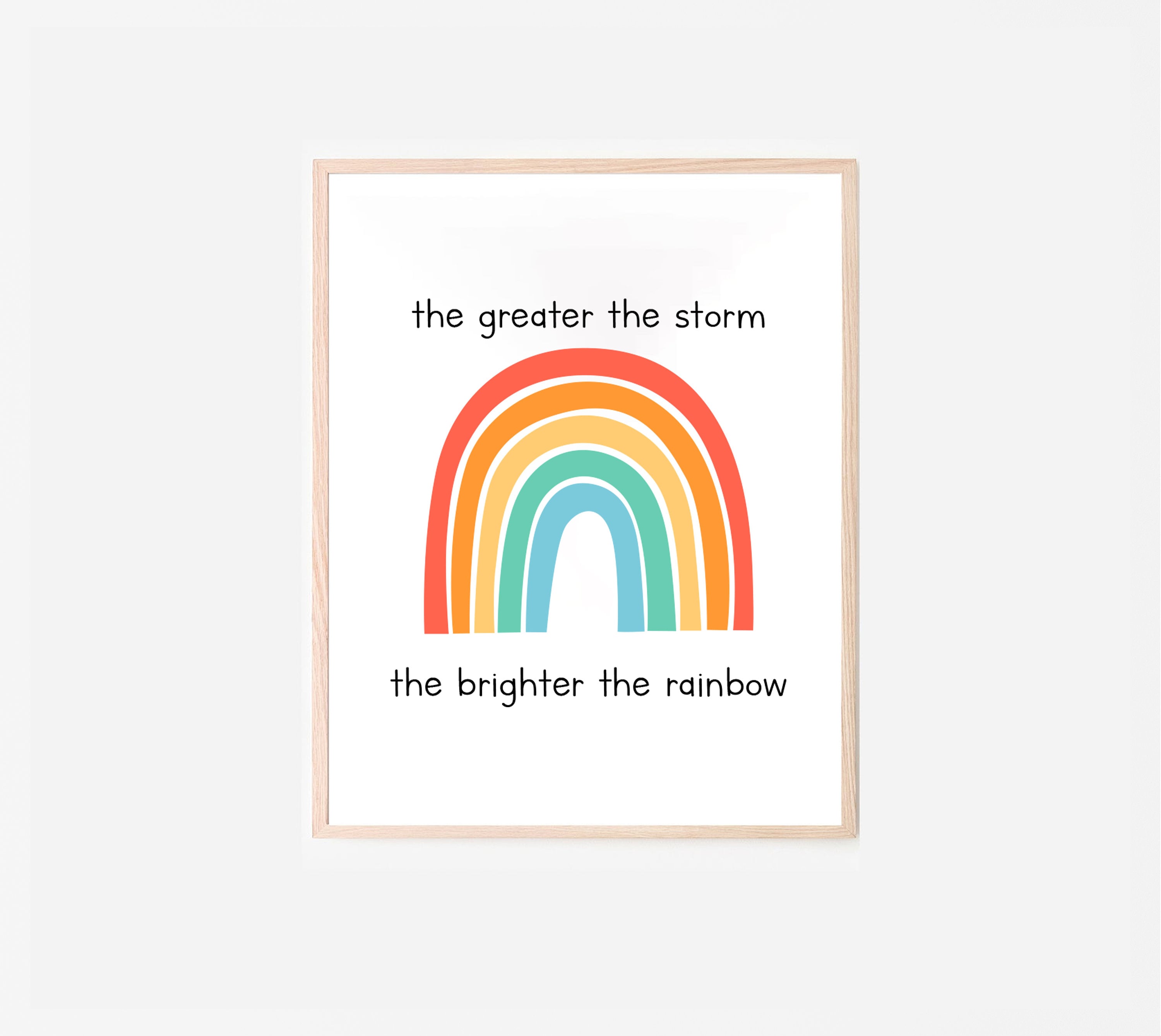 The Greater the Storm the Brighter the Rainbow - Playroom Bedroom Pre ...